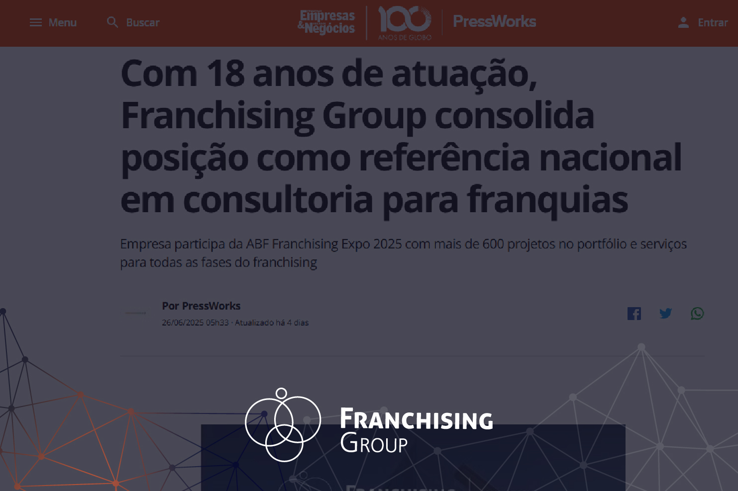 Franchising Group consolida-se como referência nacional